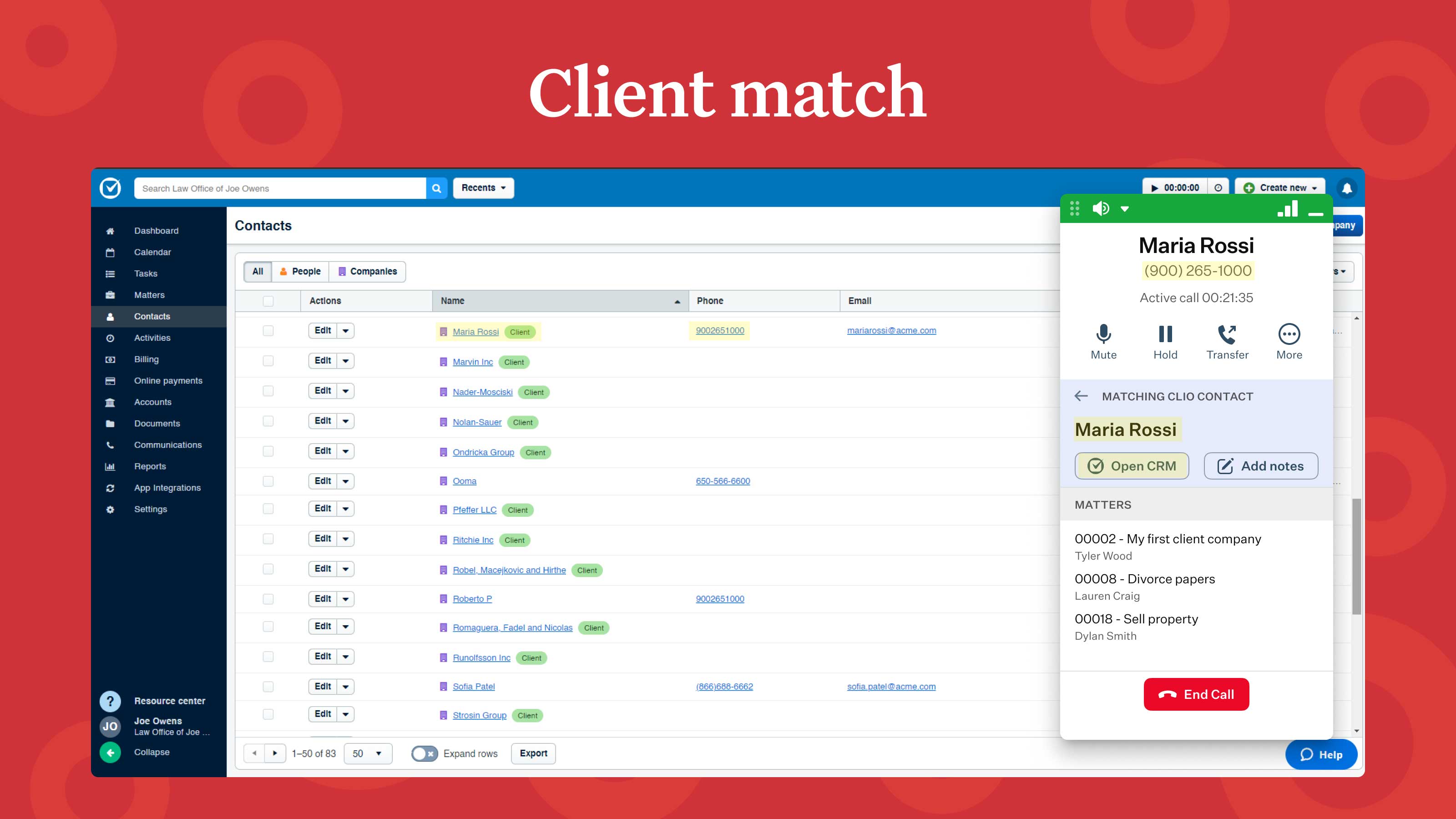 Clio & Ooma Office Integration | Ooma